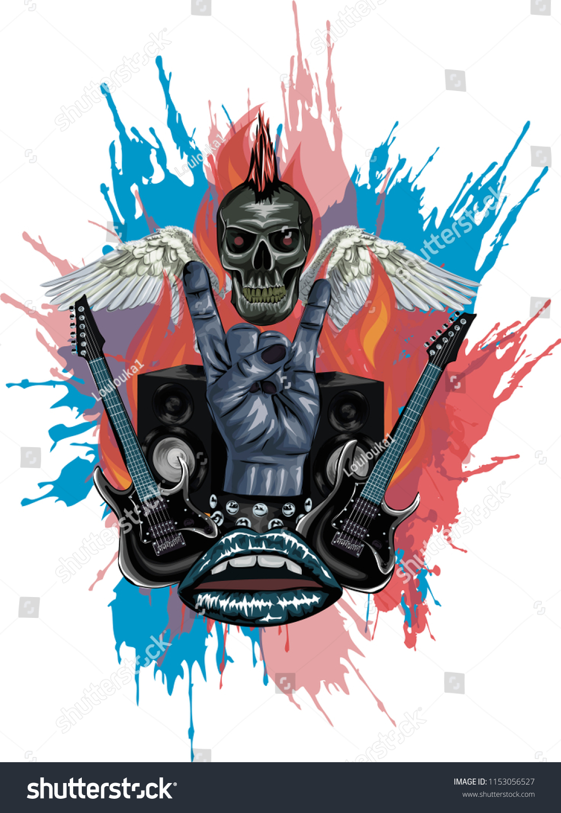 Hard Rock Poster Stock Vector (Royalty Free) 1153056527 | Shutterstock