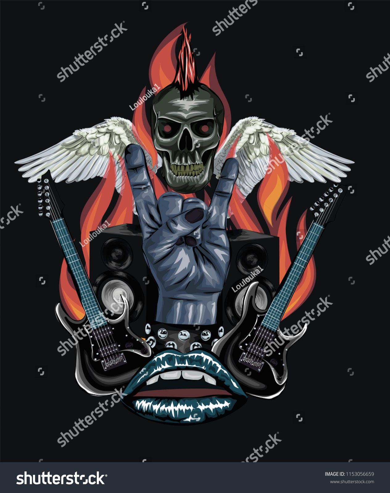 Hard Rock Poster Stock Vector (Royalty Free) 1153056659 | Shutterstock