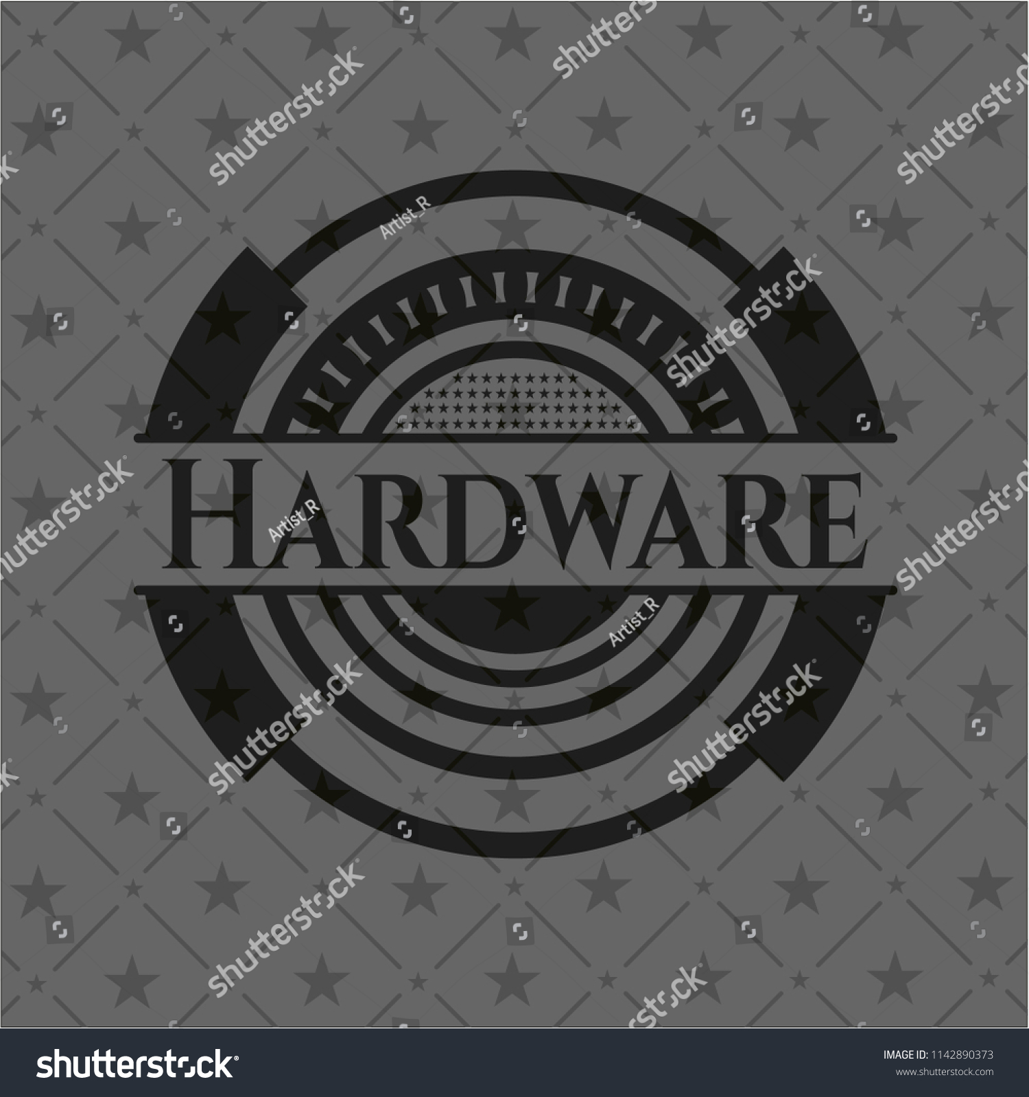 Hardware Black Emblem Stock Vector (Royalty Free) 1142890373