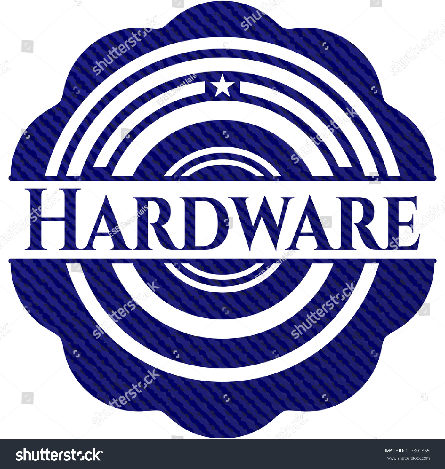 Hardware Emblem Denim Texture Stock Vector (Royalty Free) 427800865
