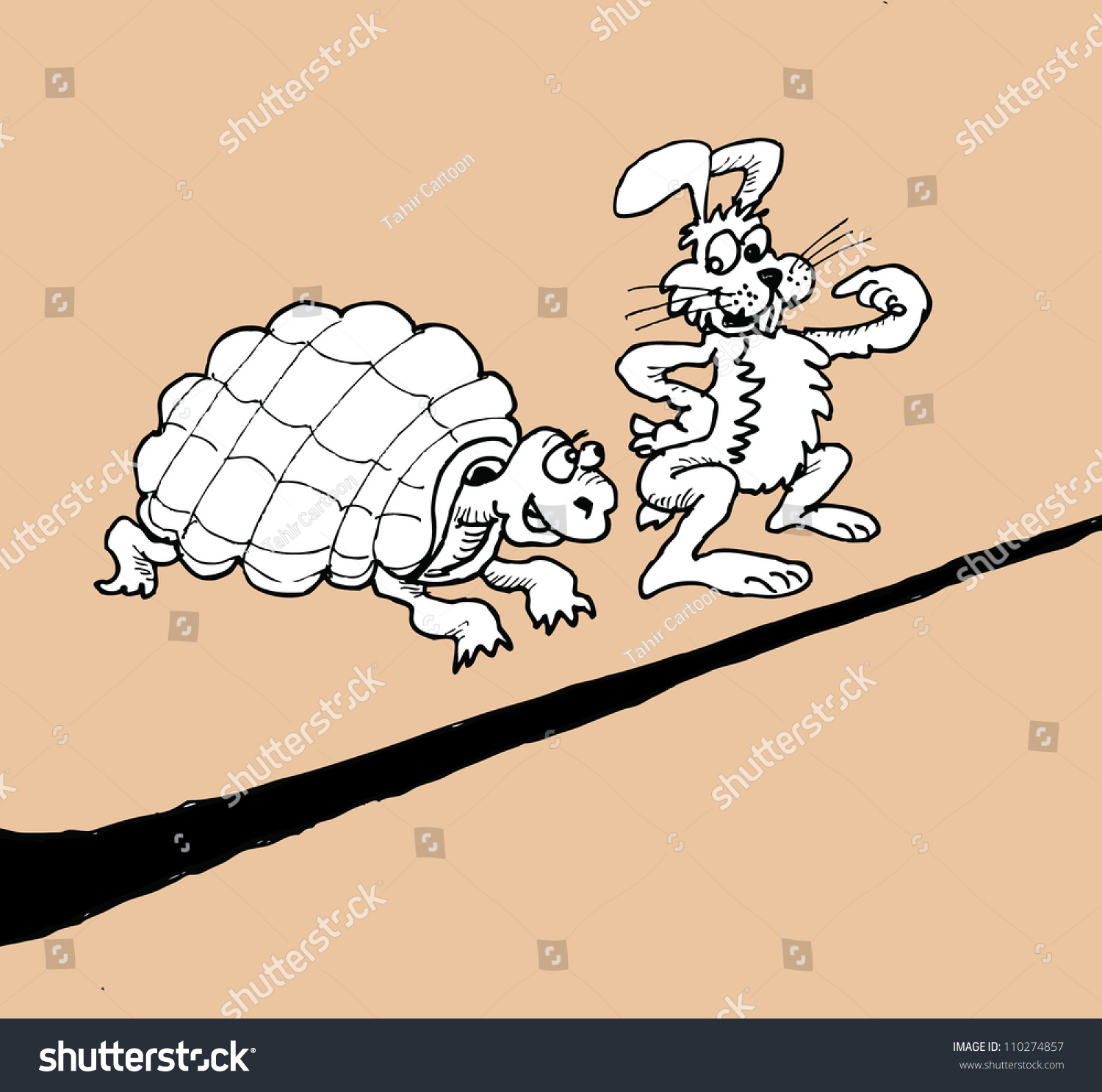 Hare Tortoise Racing Stock Vector (Royalty Free) 110274857 - Shutterstock