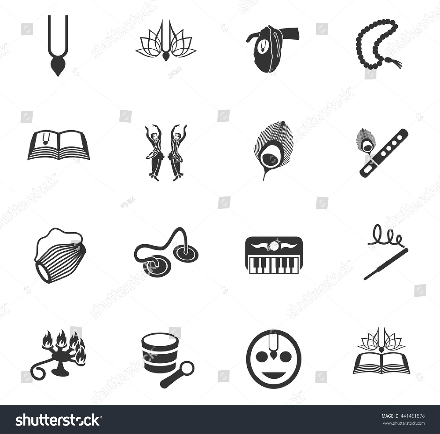 Hare Krishna Web Icons User Interface Stock Vector (Royalty Free ...