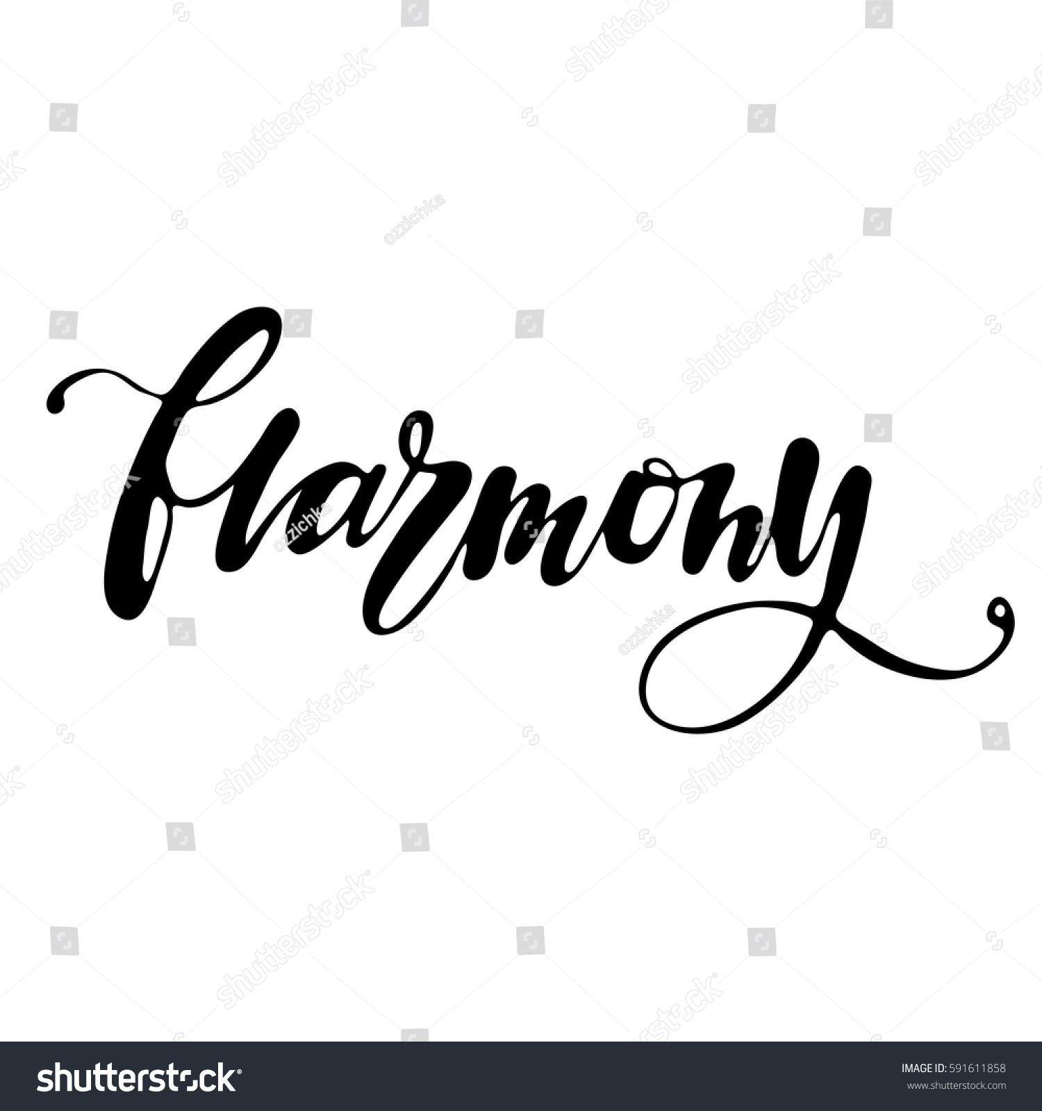 Harmony Hand Written Word Stock Vector (Royalty Free) 591611858 ...