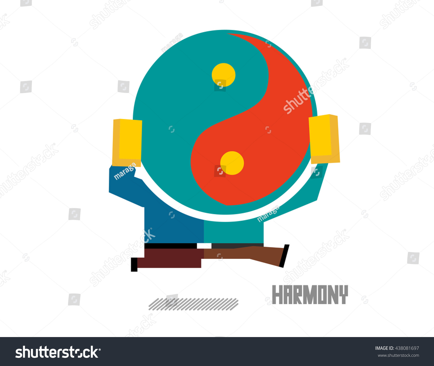 Harmony Life Flat Vector Illustration Stock Vector (Royalty Free ...