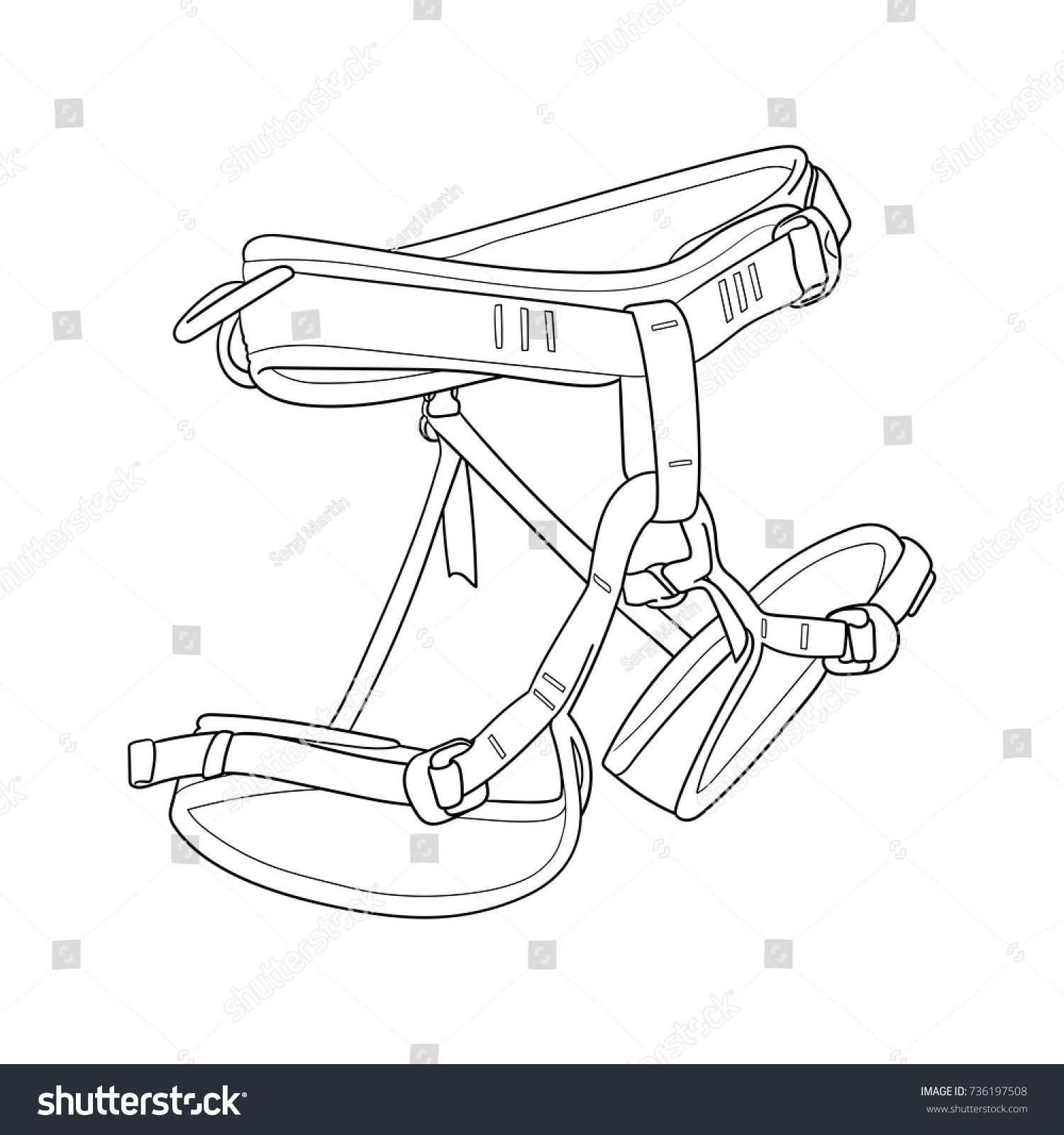 Harness Climbing Vector Illustration Stock Vector (Royalty Free ...