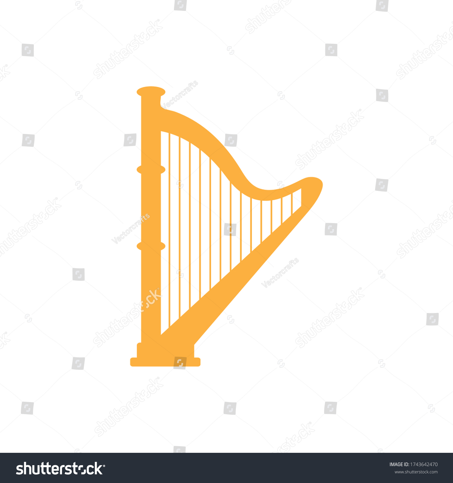 Harp Graphic Design Template Vector Isolated Stock Vector (Royalty Free ...