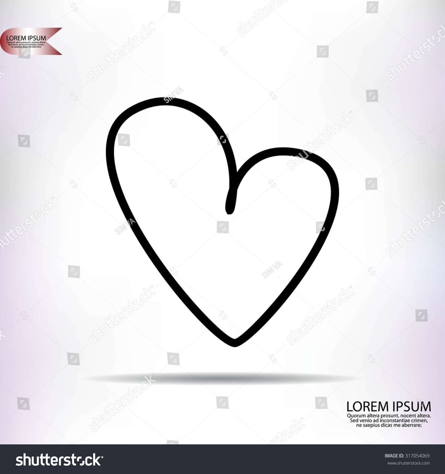 Hart Icon Stock Vector (Royalty Free) 317054069