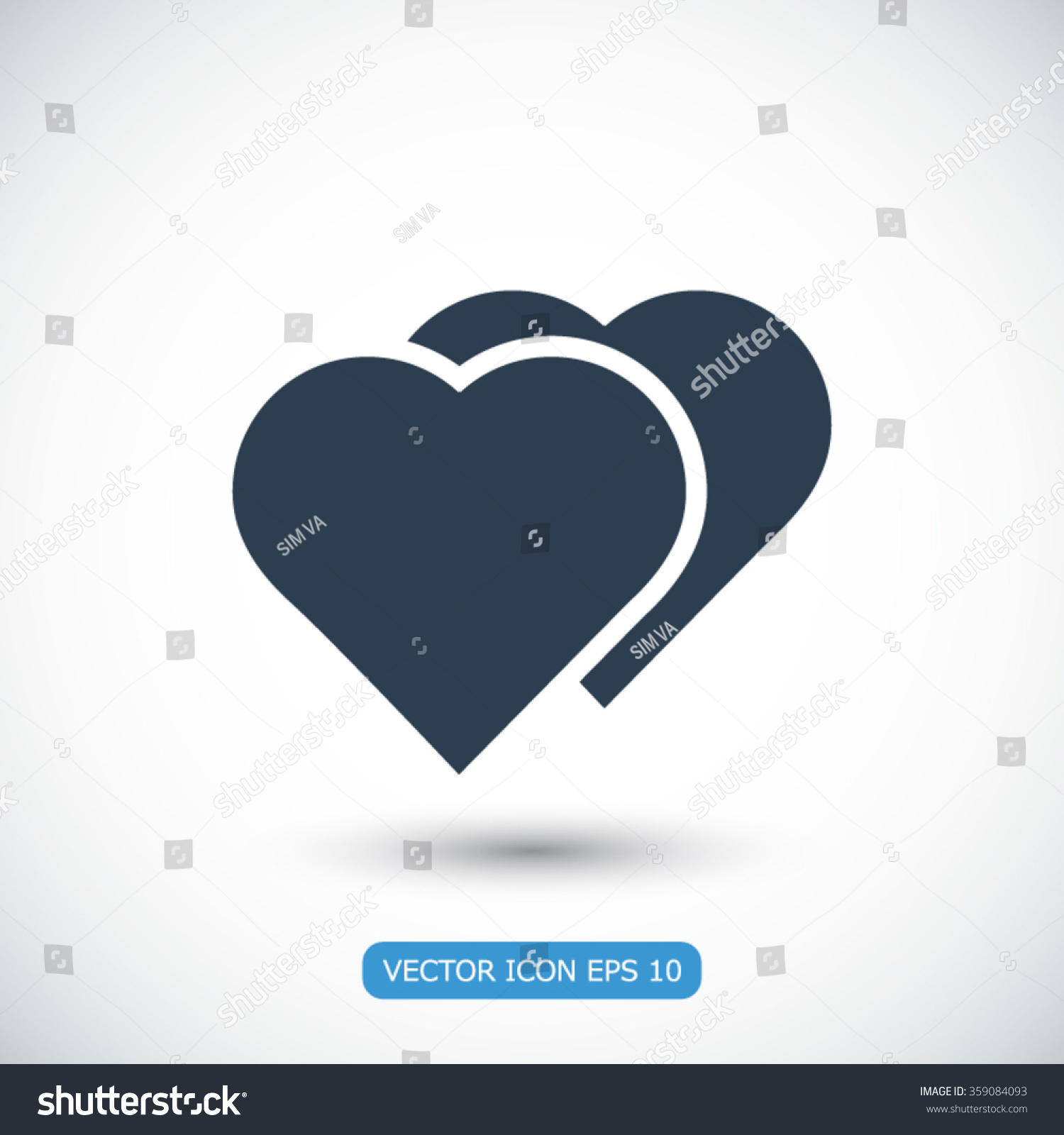 Hart Icon Stock Vector (Royalty Free) 359084093 | Shutterstock