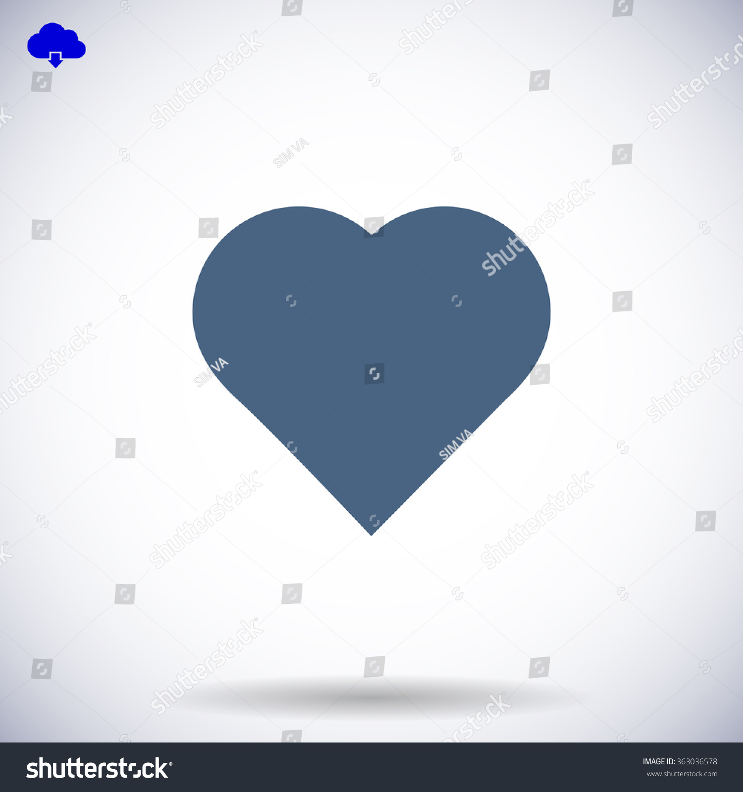 Hart Icon Stock Vector (Royalty Free) 363036578