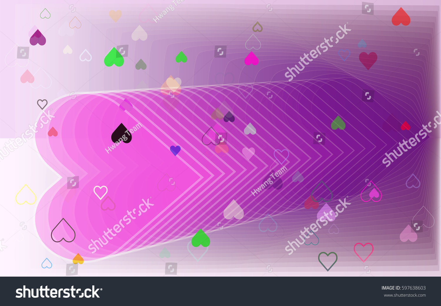 Hart Template Art Stock Vector (Royalty Free) 597638603