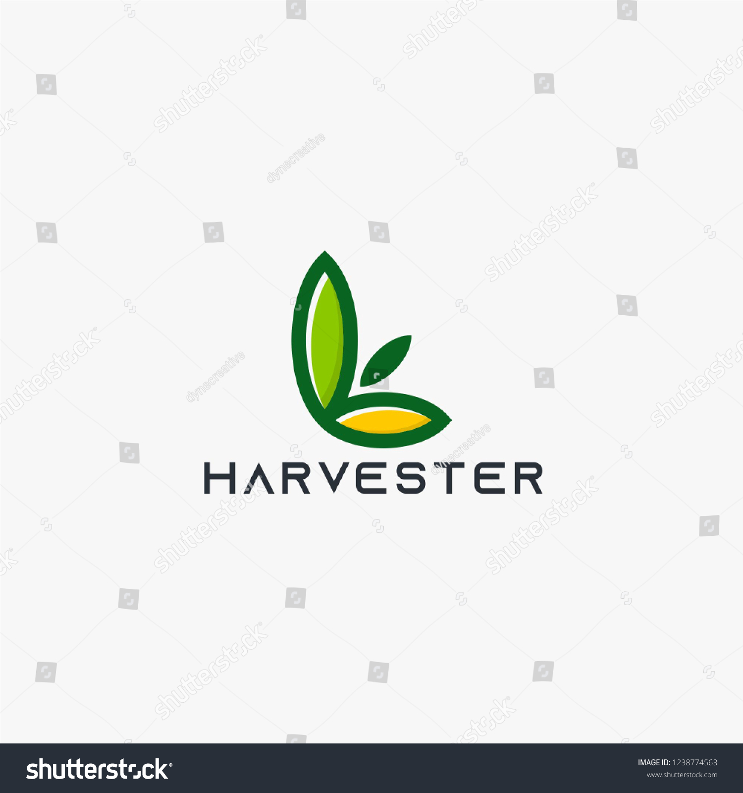 Harvest Leaf Logo Design Vector Stock Vector (Royalty Free) 1238774563 ...