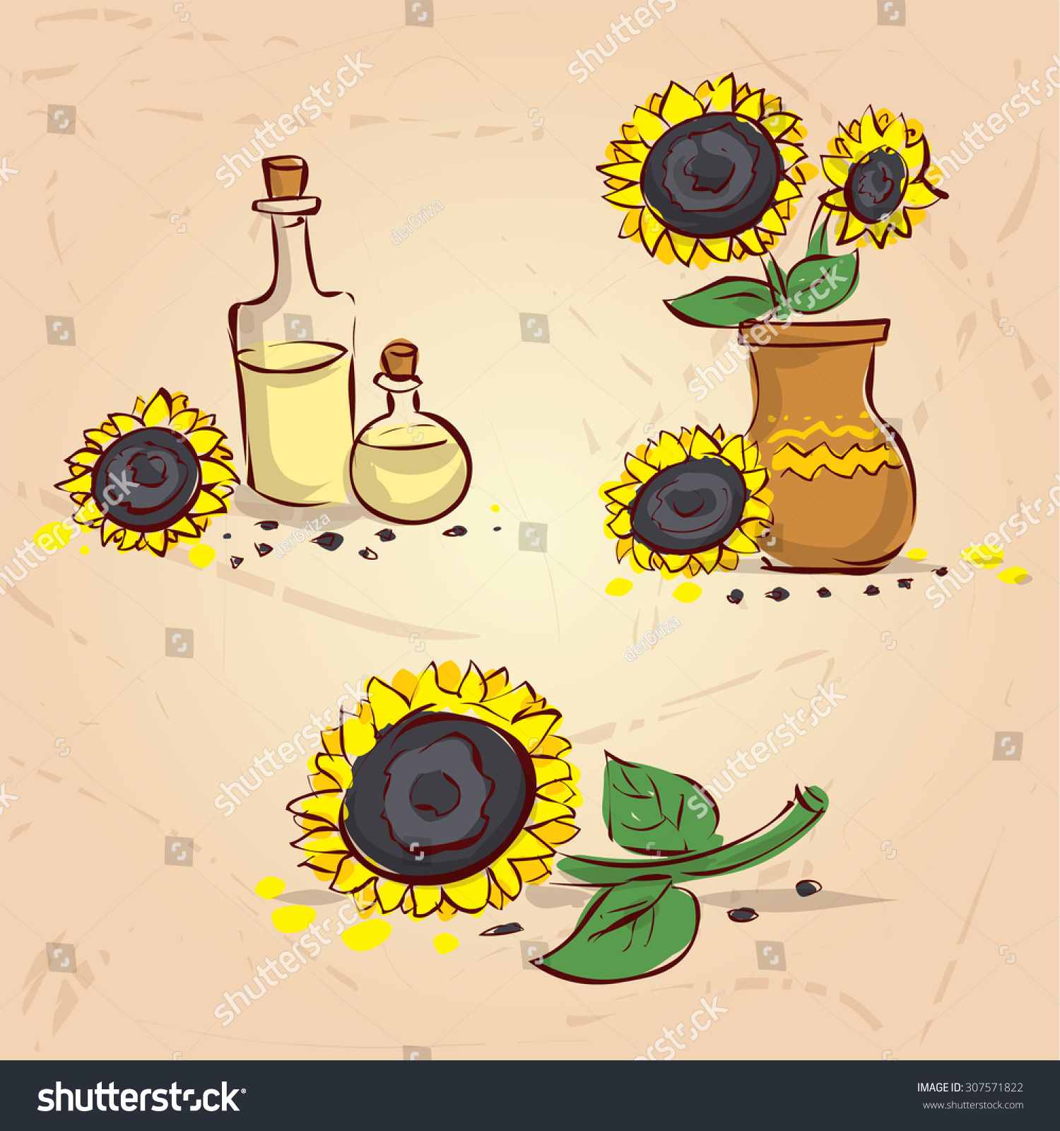 Harvest Time Hand Drawn Vector Illustration Stock Vector (Royalty Free ...