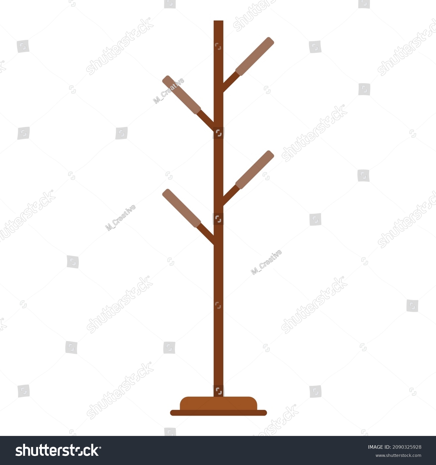 Hat Rack Flat Clipart Vector Illustration Stock Vector (Royalty Free ...