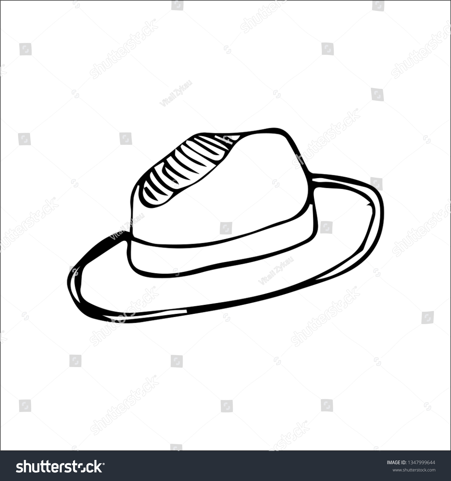 Hat Vector Sketch Stock Vector (Royalty Free) 1347999644