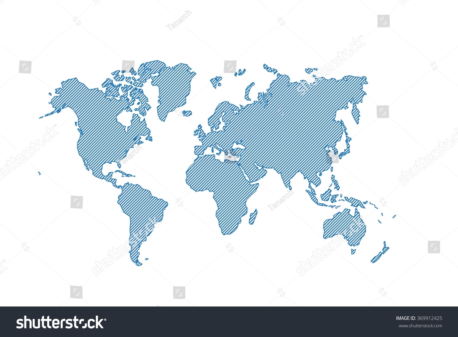 Hatch Line World Map On White: เวกเตอร์สต็อก (ปลอดค่าลิขสิทธิ์ ...