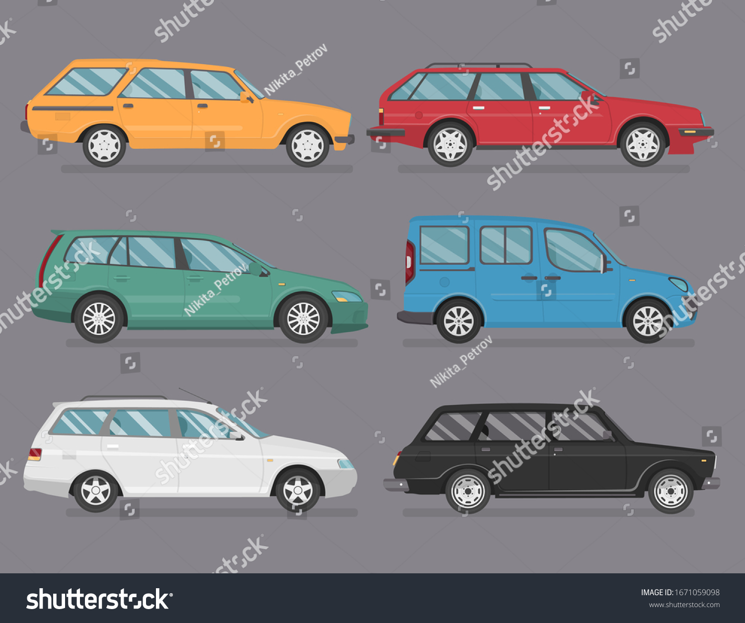 Hatchback Car Cartoon Vector Illustration 库存矢量图（免版税）1671059098 ...