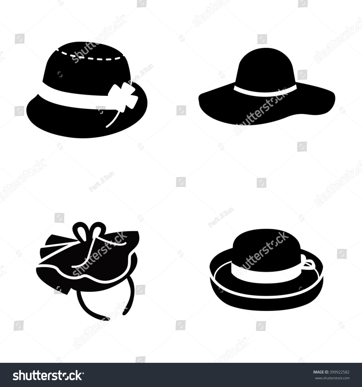 Hats Vector Icons Stock Vector (Royalty Free) 399922582 | Shutterstock