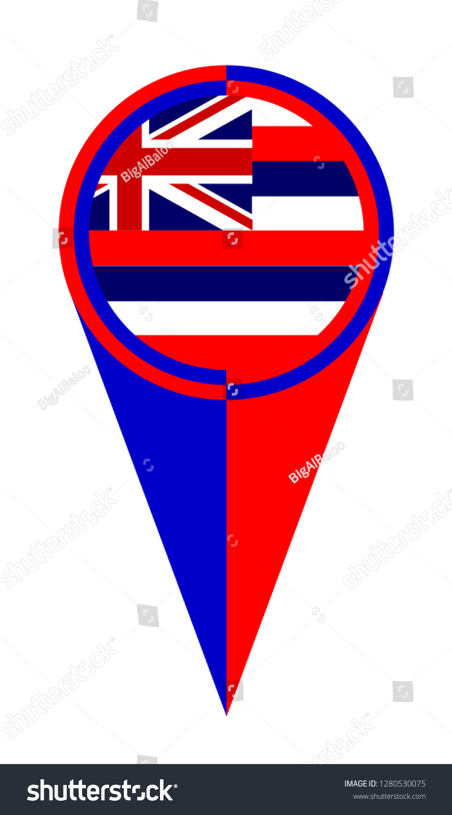 Hawaii Map Pointer Pin Icon Location Stock Vector (Royalty Free ...