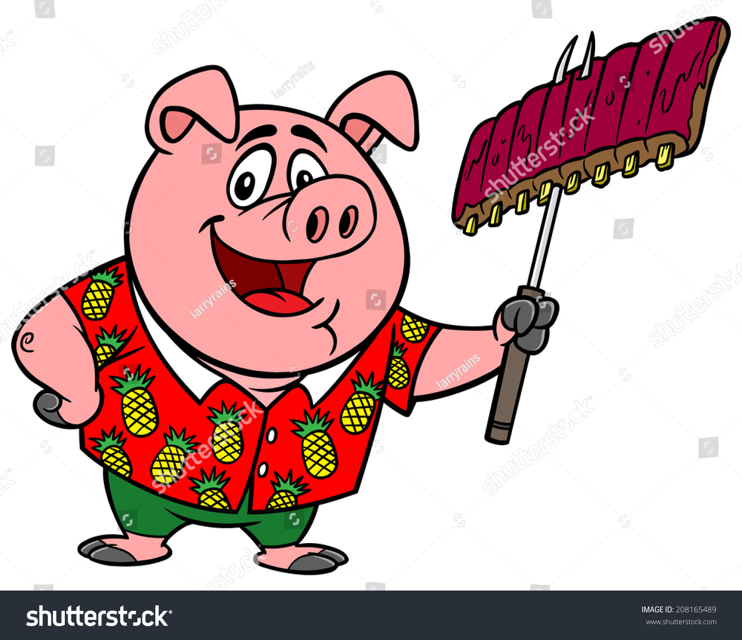 547 Cartoon pig ribs Images, Stock Photos & Vectors | Shutterstock