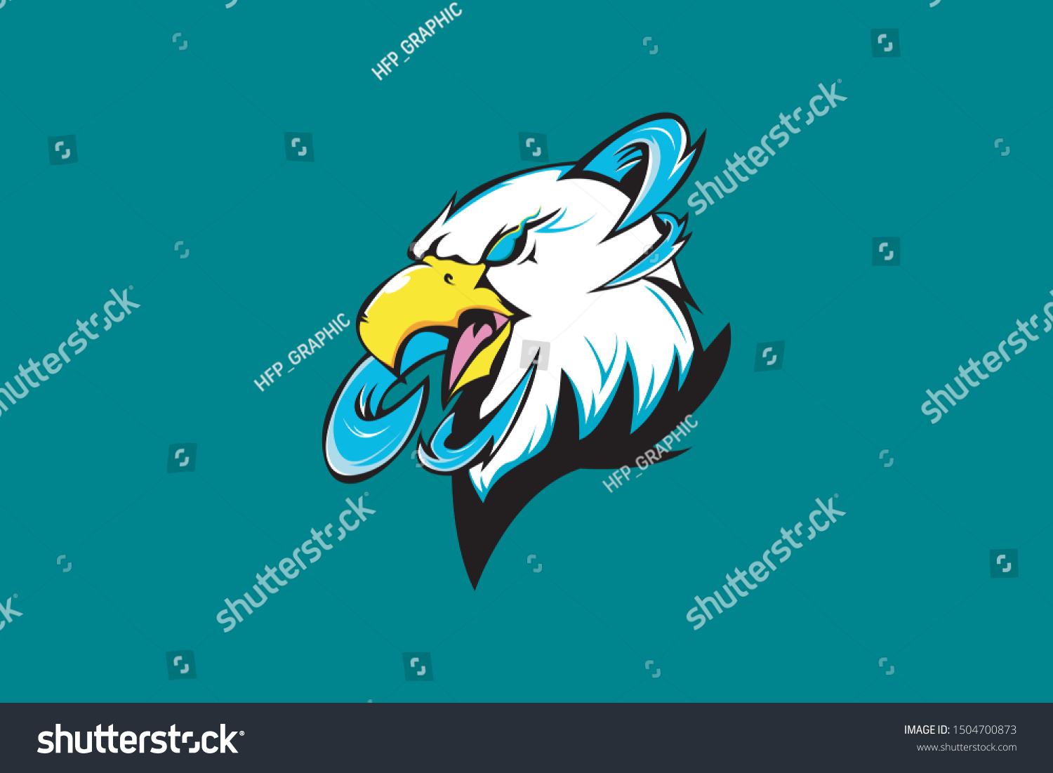 Hawk Mascot Eps Logo Vector Stock Vector (Royalty Free) 1504700873