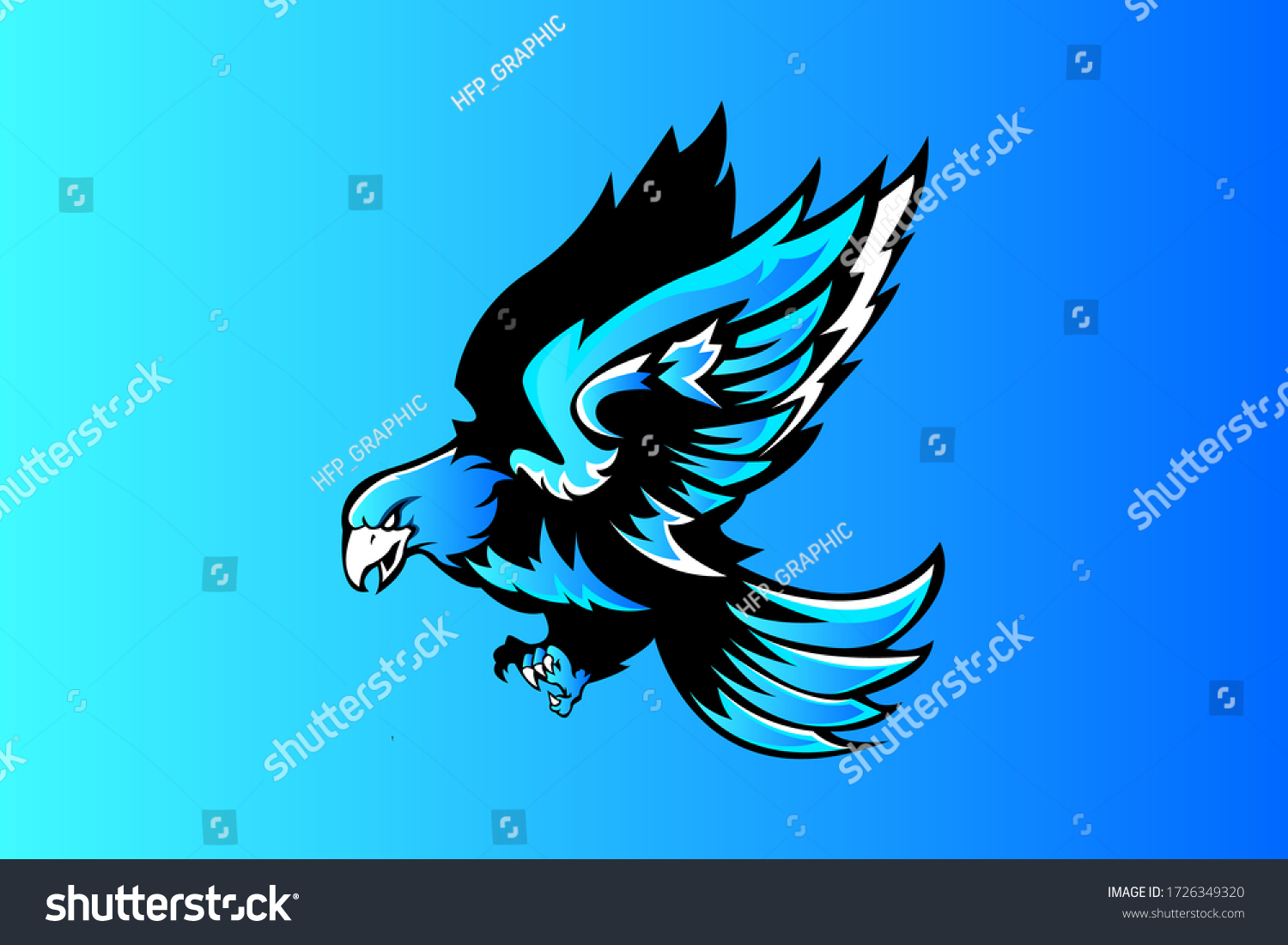 Hawk Mascot Logo Vector Eps Stock Vector (Royalty Free) 1726349320