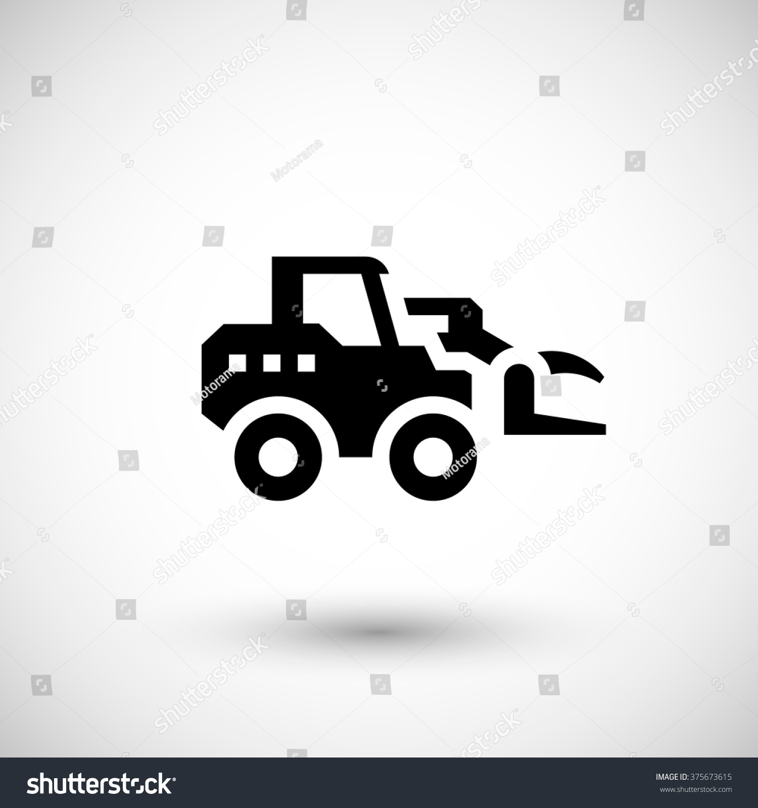 Hay Loader Tractor Icon Stock Vector (Royalty Free) 375673615 ...