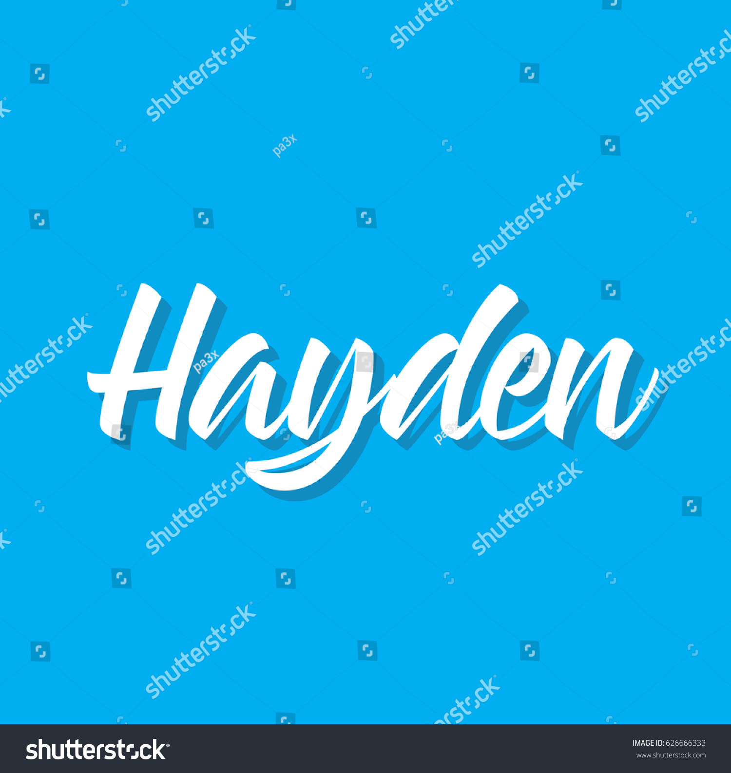 Hayden Text Design Vector Calligraphy Typography Stock Vector (Royalty ...