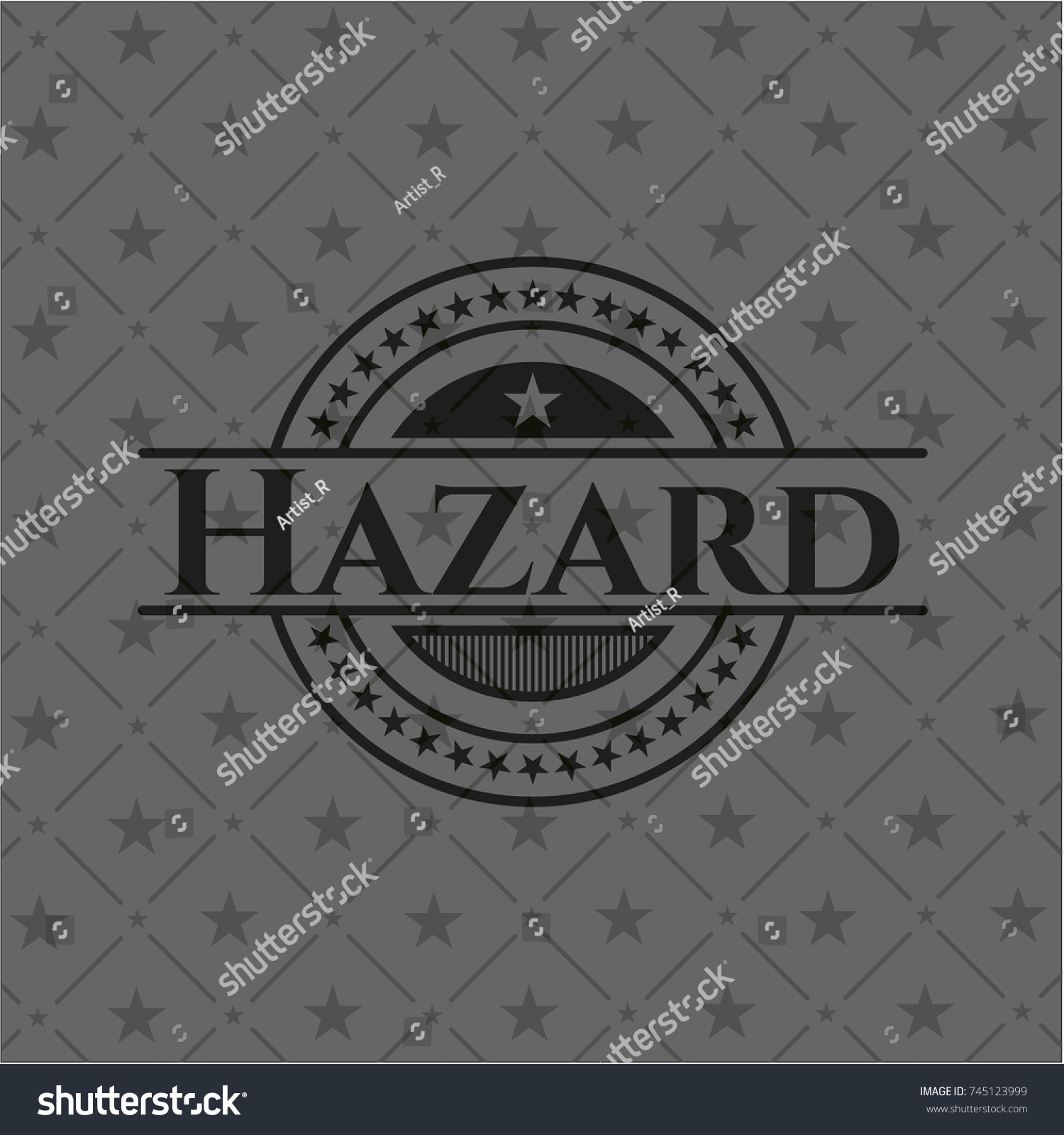 Hazard Dark Emblem Stock Vector (Royalty Free) 745123999 | Shutterstock