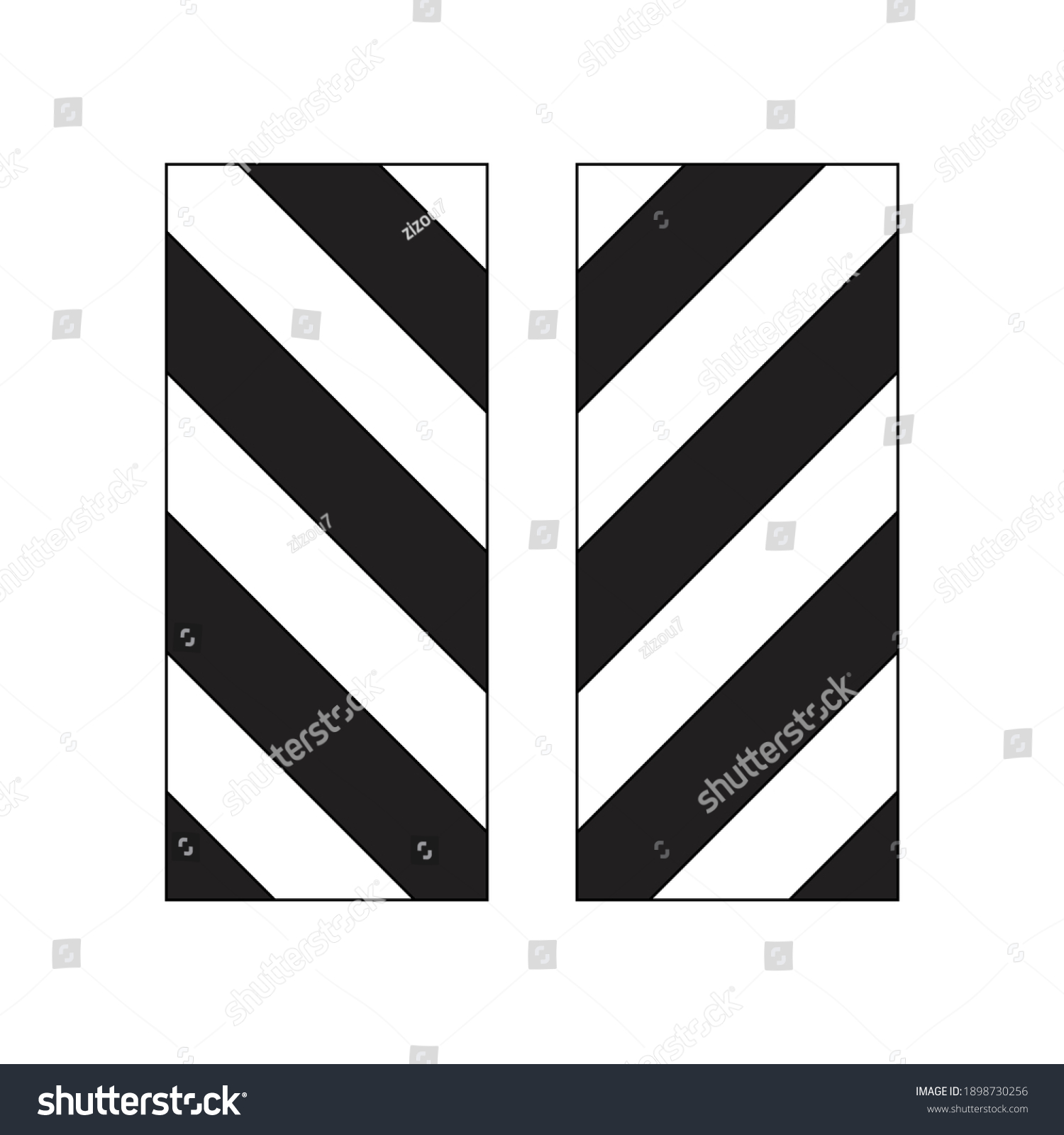 Hazard Marker Sign Vector Illustration Stock Vector (Royalty Free ...