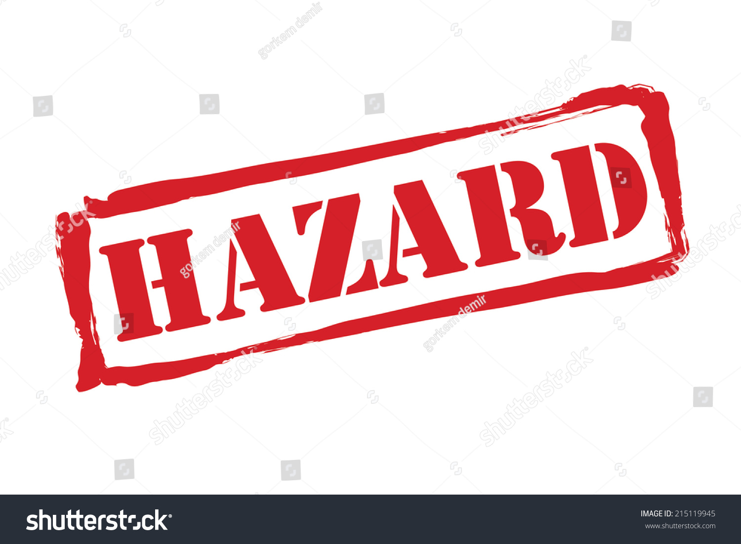 Hazard Red Rubber Stamp Vector Over: vector de stock (libre de regalías ...