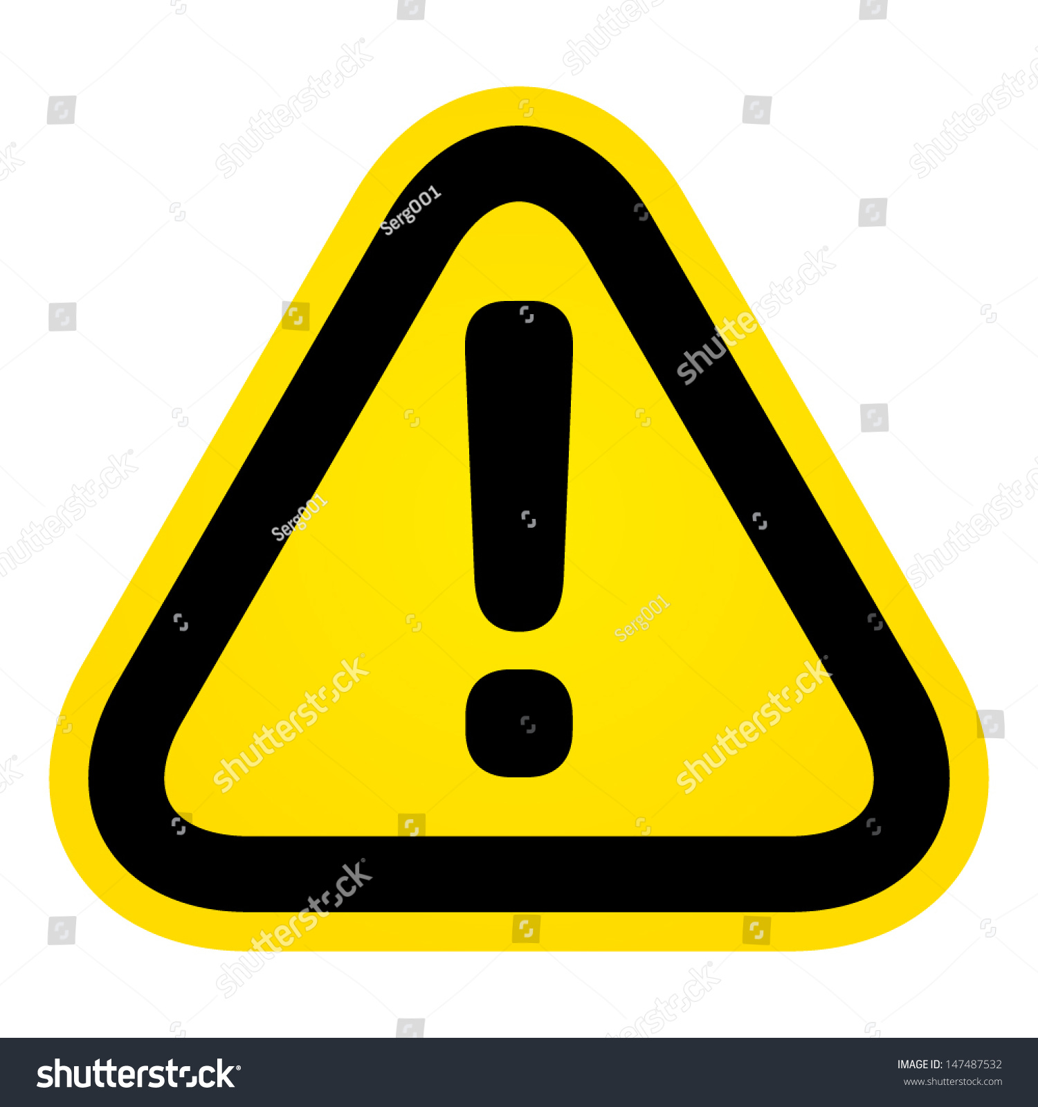 Hazard Warning Attention Sign Stock Vector (Royalty Free) 147487532