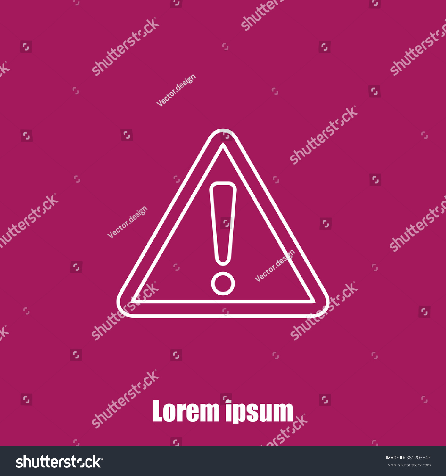 Hazard Warning Attention Sign Stock Vector (Royalty Free) 361203647 ...