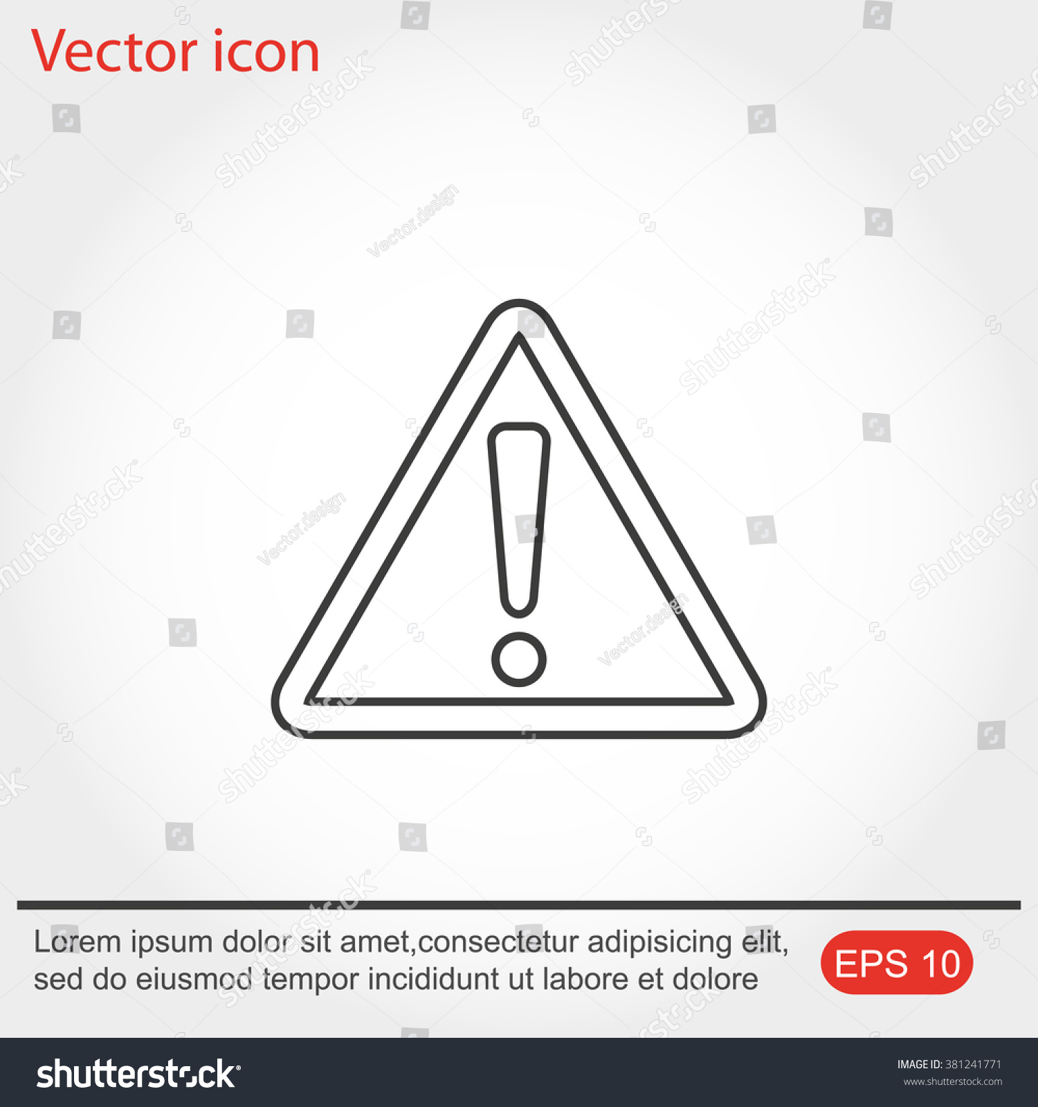 Hazard Warning Attention Sign Stock Vector (Royalty Free) 381241771 ...