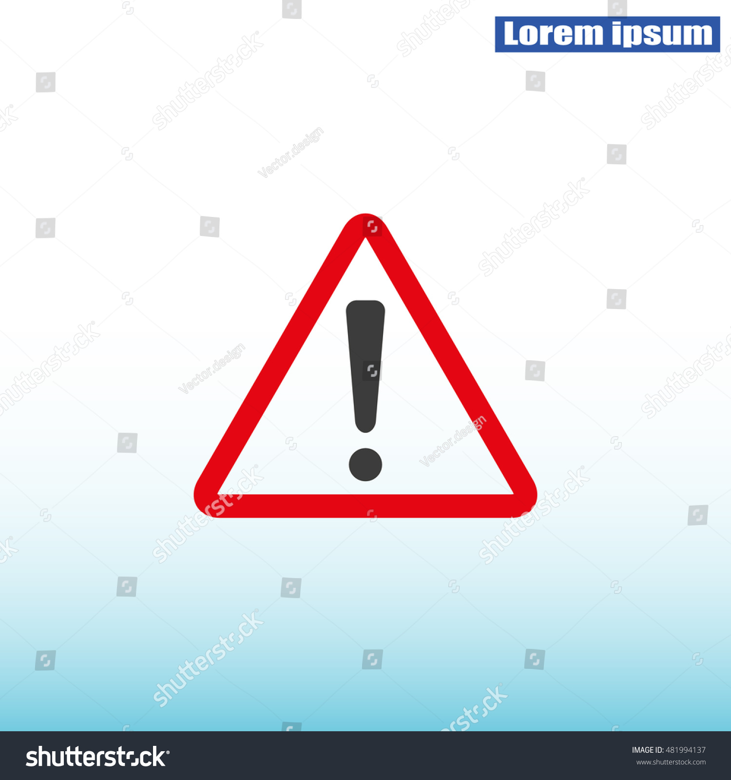 Hazard Warning Attention Sign Stock Vector (Royalty Free) 481994137 ...