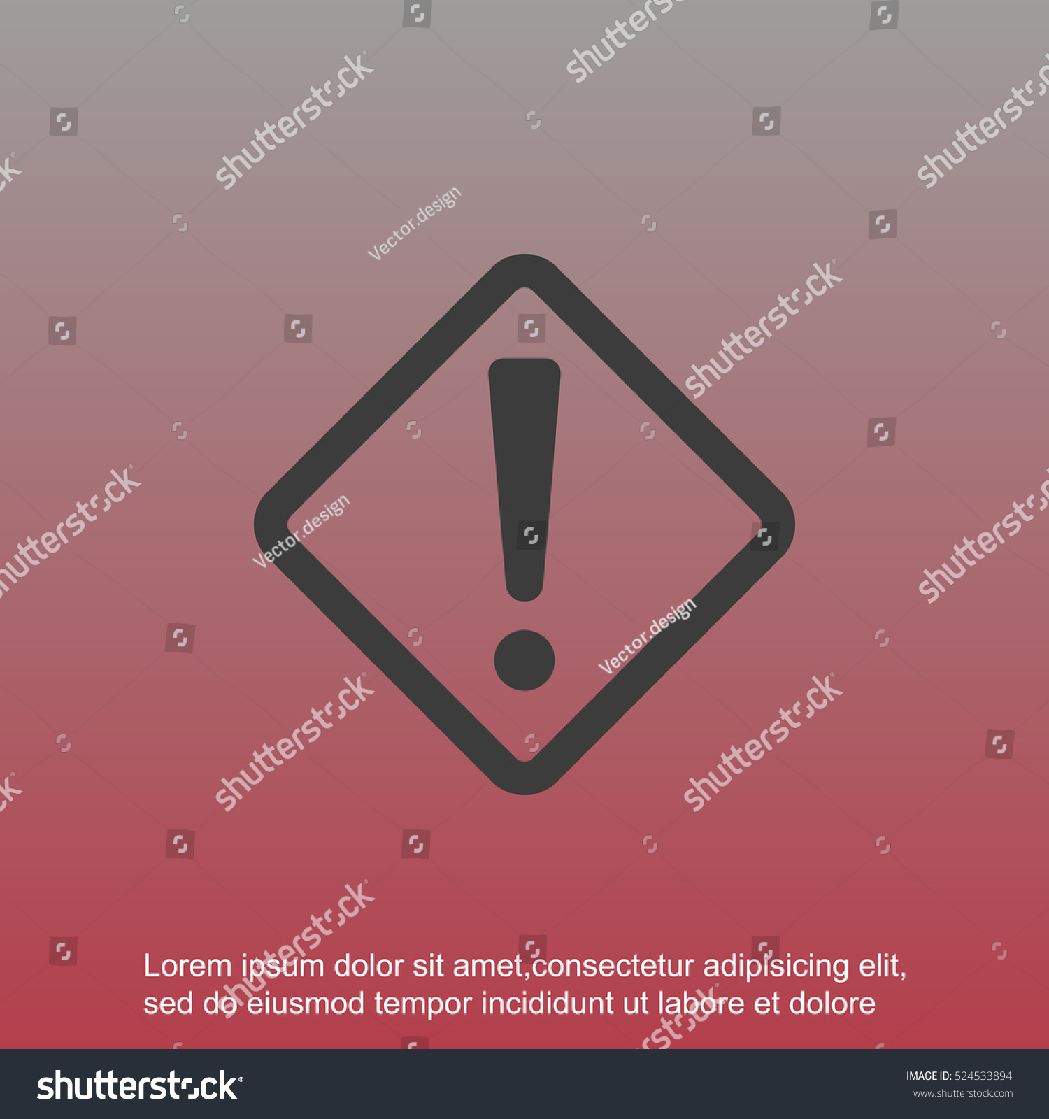 Hazard Warning Attention Sign Stock Vector (Royalty Free) 524533894 ...