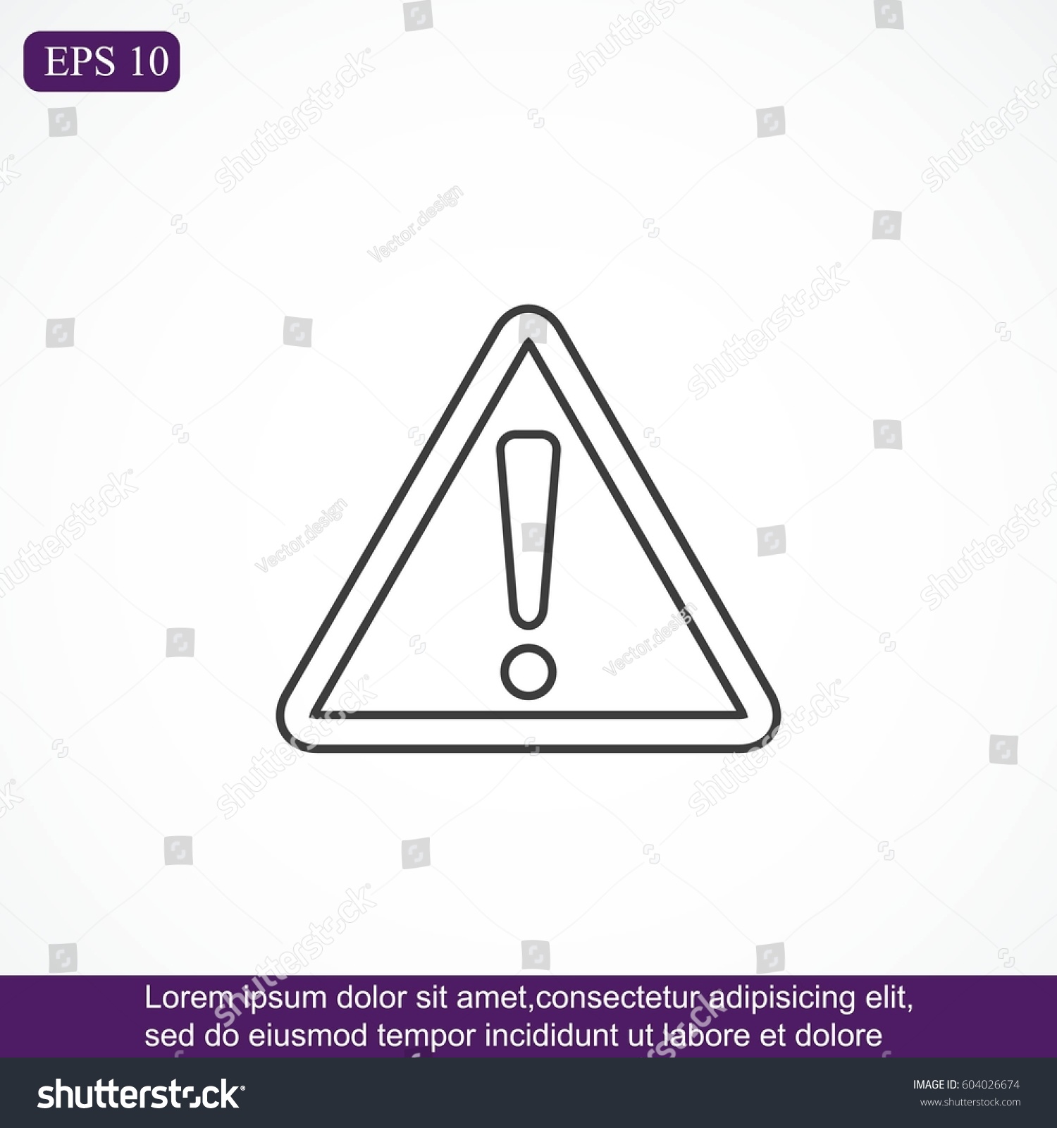 Hazard Warning Attention Sign Stock Vector (Royalty Free) 604026674 ...