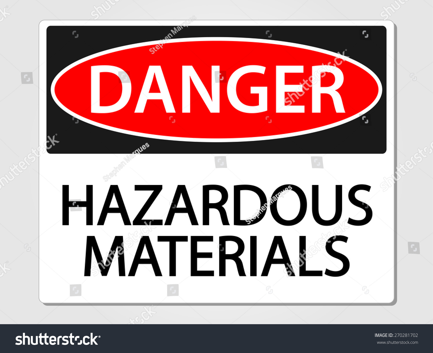 Hazardous Materials Vector Sign Stock Vector (Royalty Free) 270281702