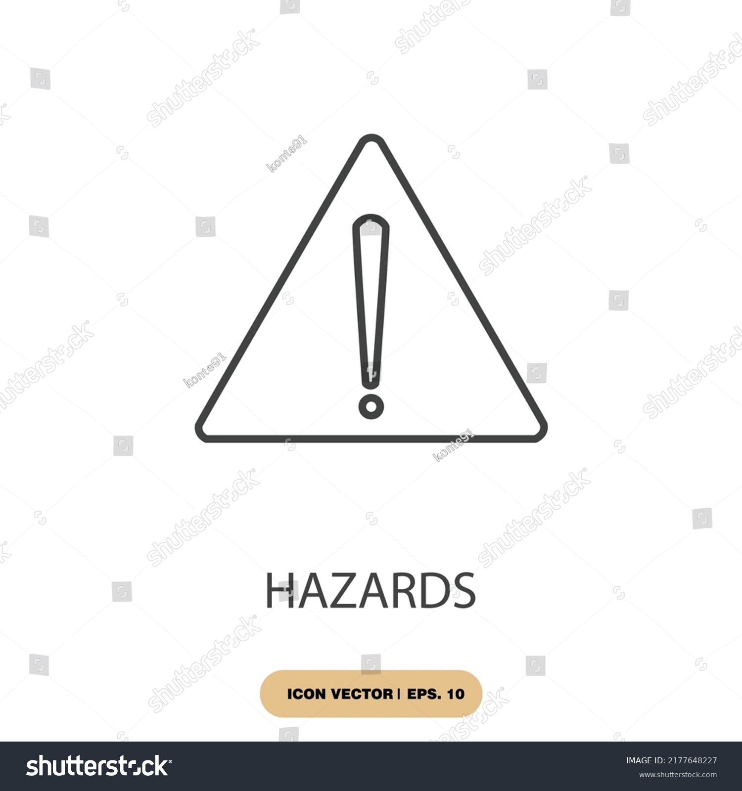 Hazards Icons Symbol Vector Elements Infographic Stock Vector (Royalty ...