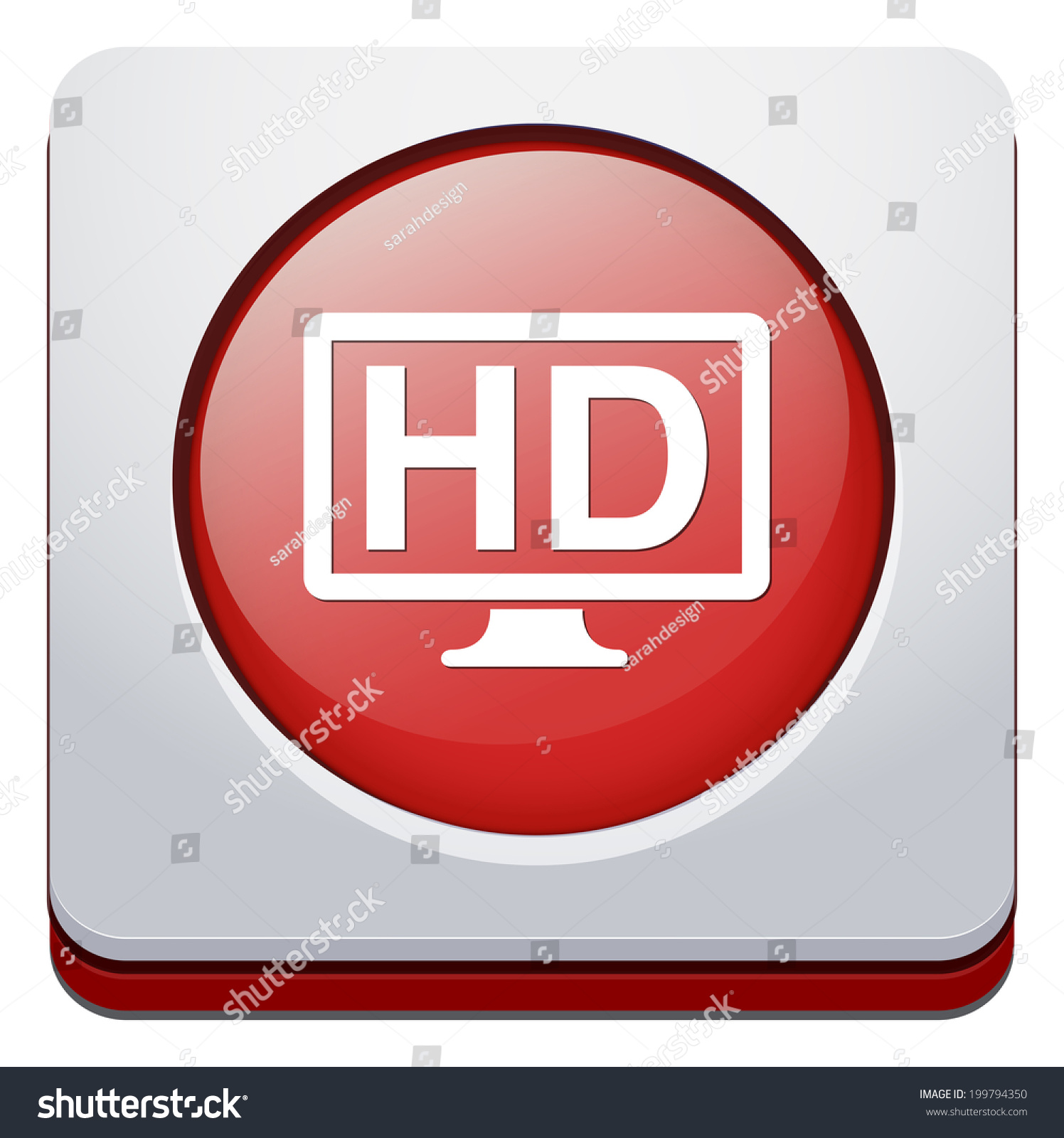 Hd Display Icon Stock Vector (Royalty Free) 199794350 | Shutterstock