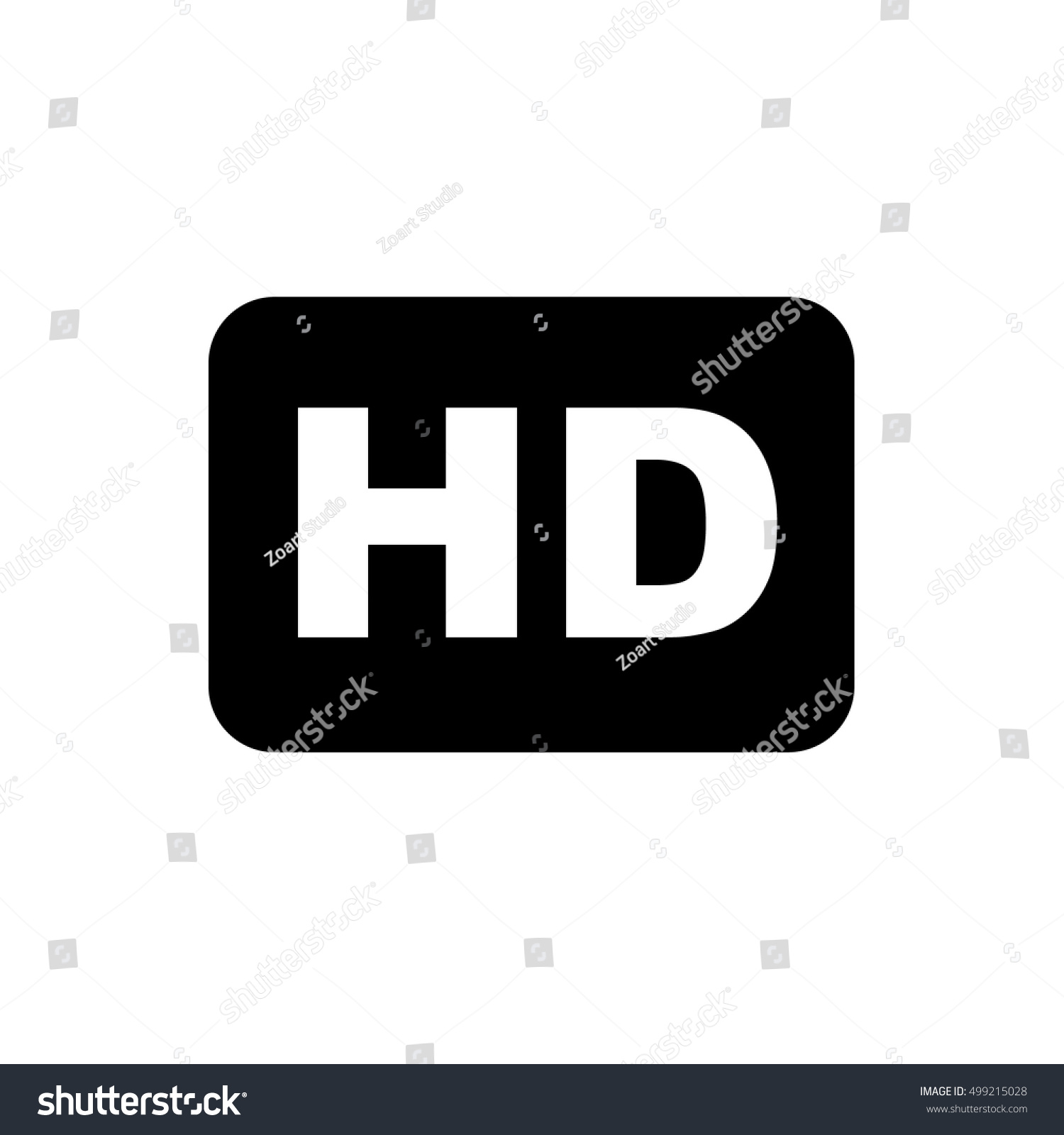 HD Icon Stock Vector (Royalty Free) 499215028 - Shutterstock