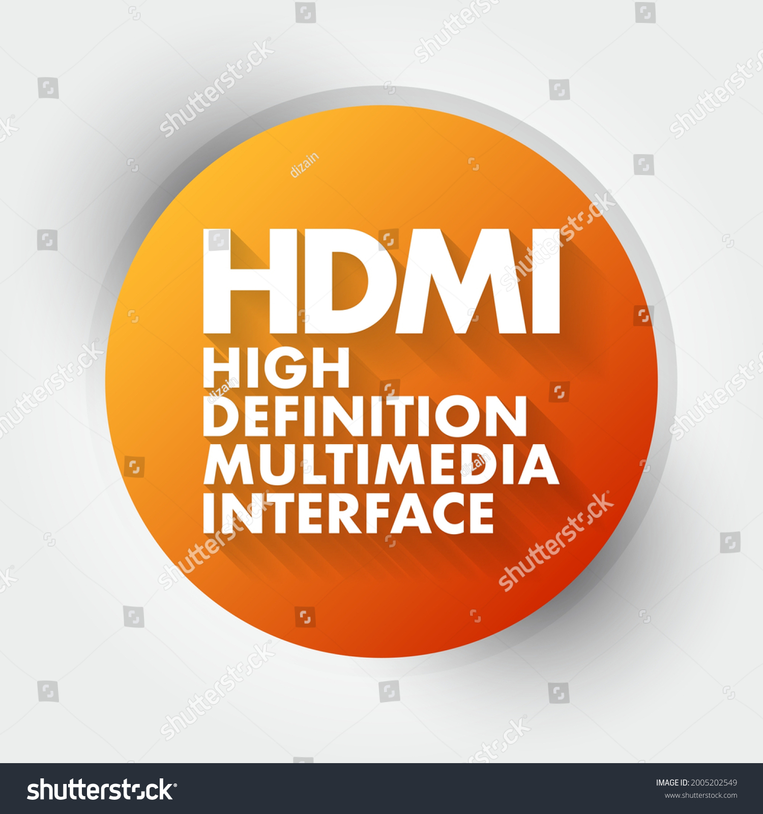 Hdmi High Definition Multimedia Interface Connection Stock Vector ...