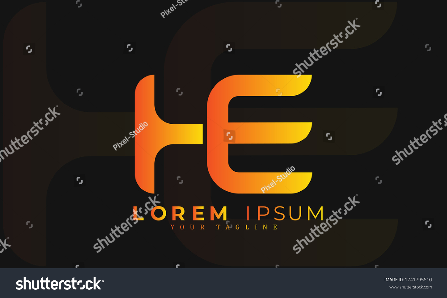 He Initial Eh H E Letter Stock Vector (Royalty Free) 1741795610