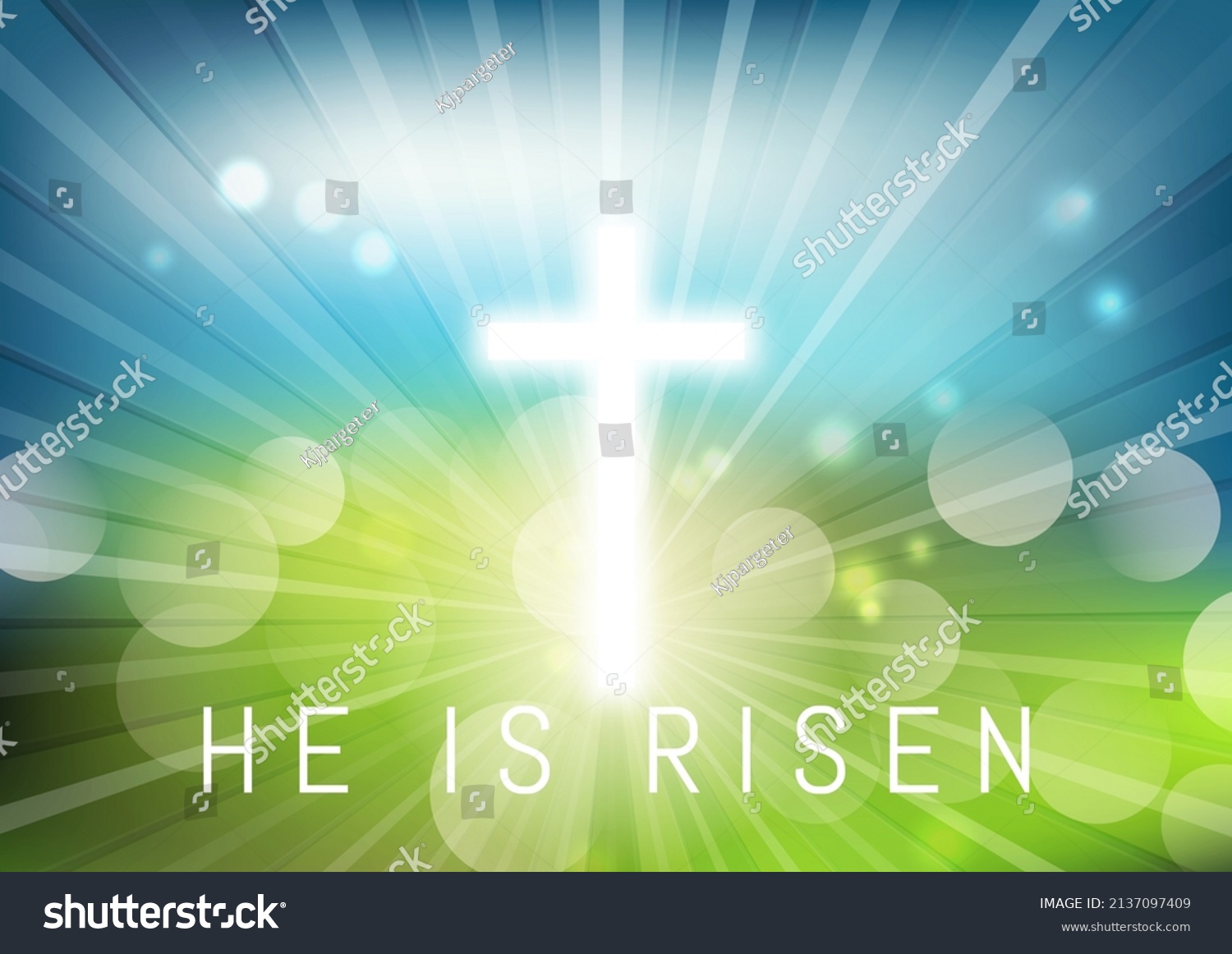 He Risen Background Sunburst Design Stock Vector (Royalty Free ...
