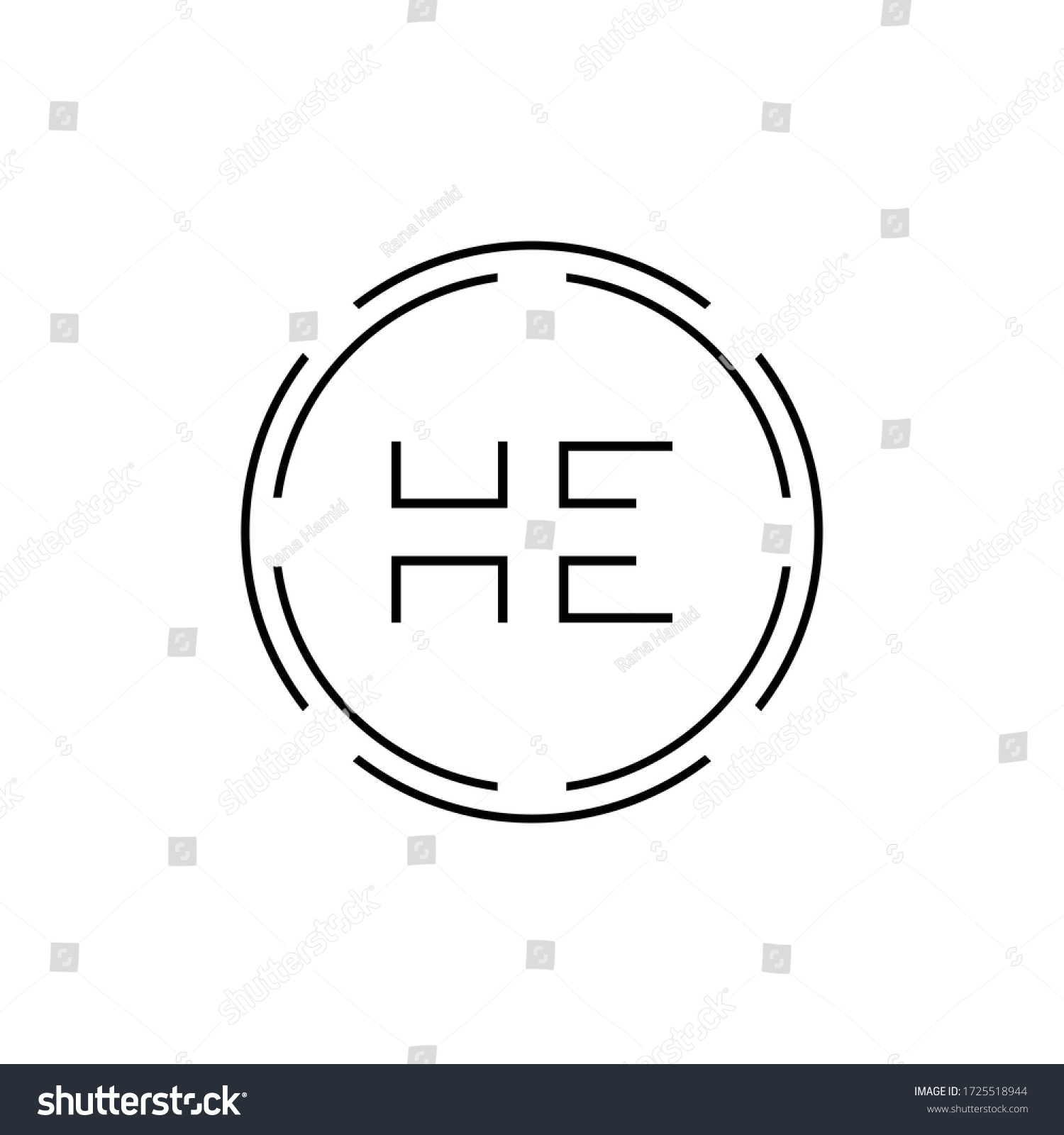 He Logo Design Vector Template Initial Stock Vector (Royalty Free ...