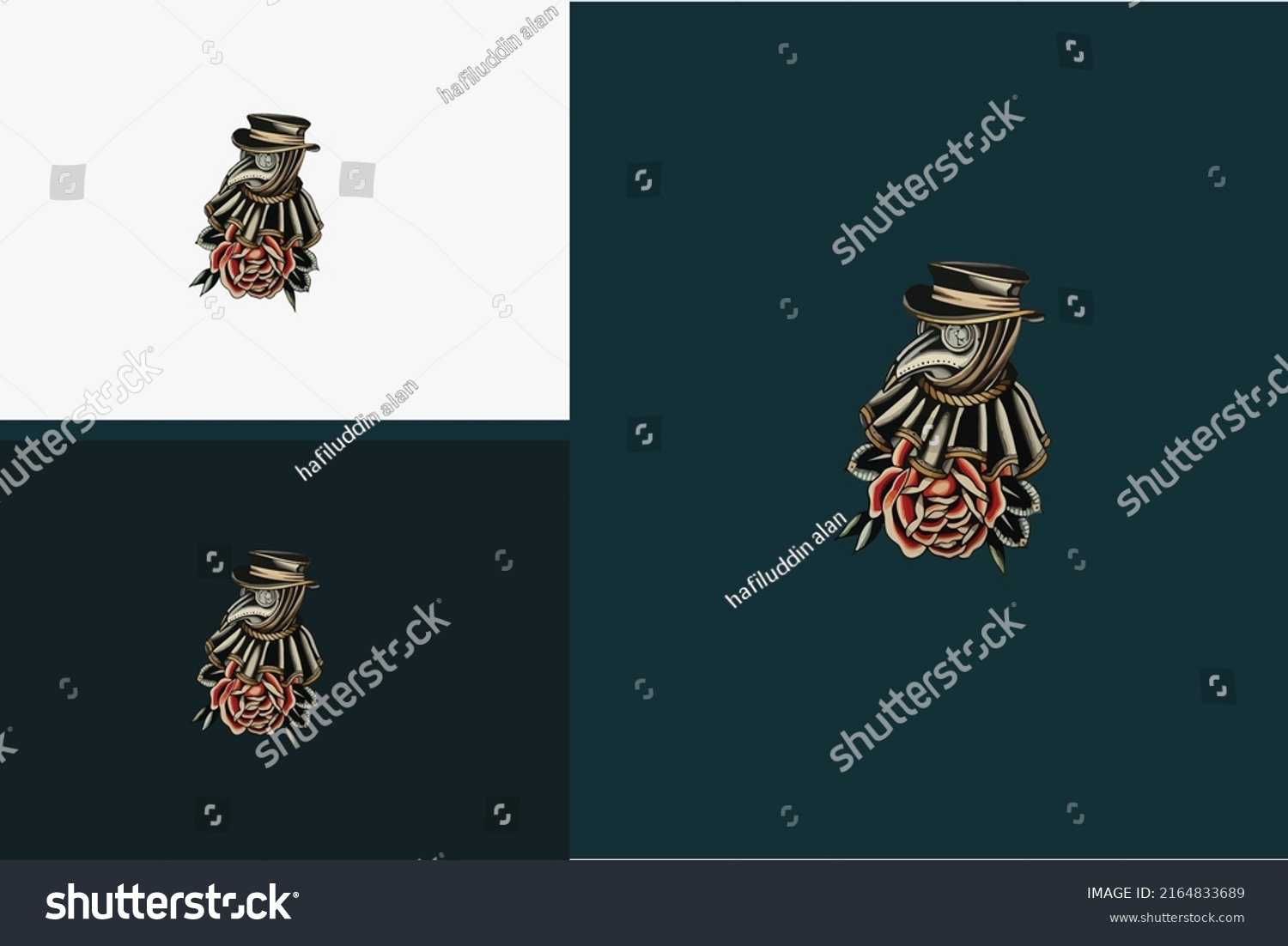 Head Devil Red Rose Flower Vector Stock Vector (Royalty Free ...
