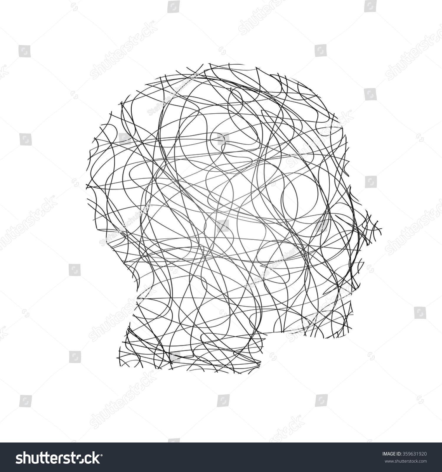 Head Face Silhouette Vector Abstract Stock Vector (Royalty Free ...