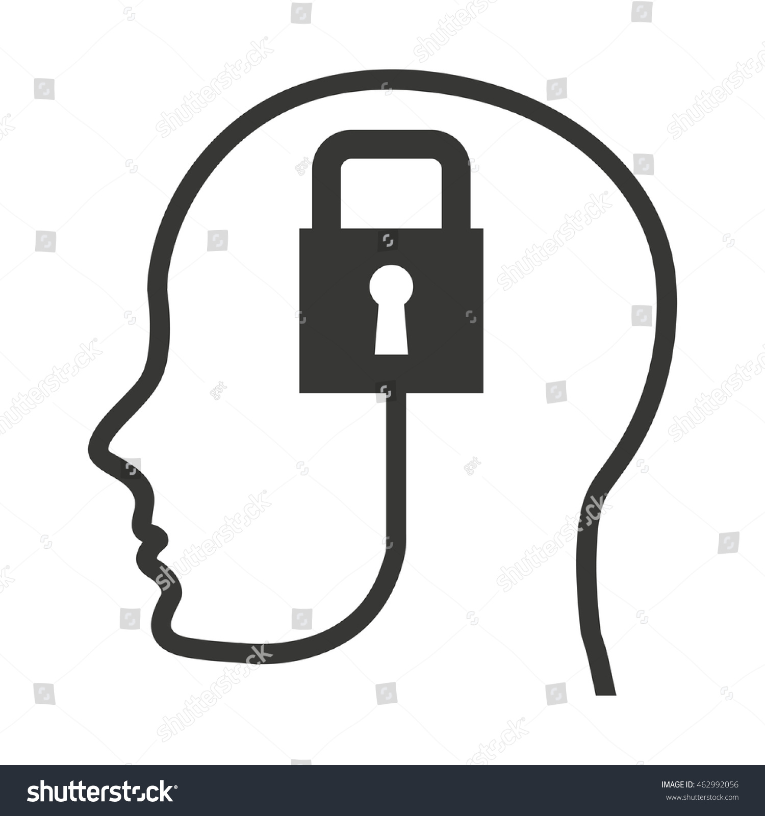Head Human Profile Tech Icon Vector Stock Vector (Royalty Free ...