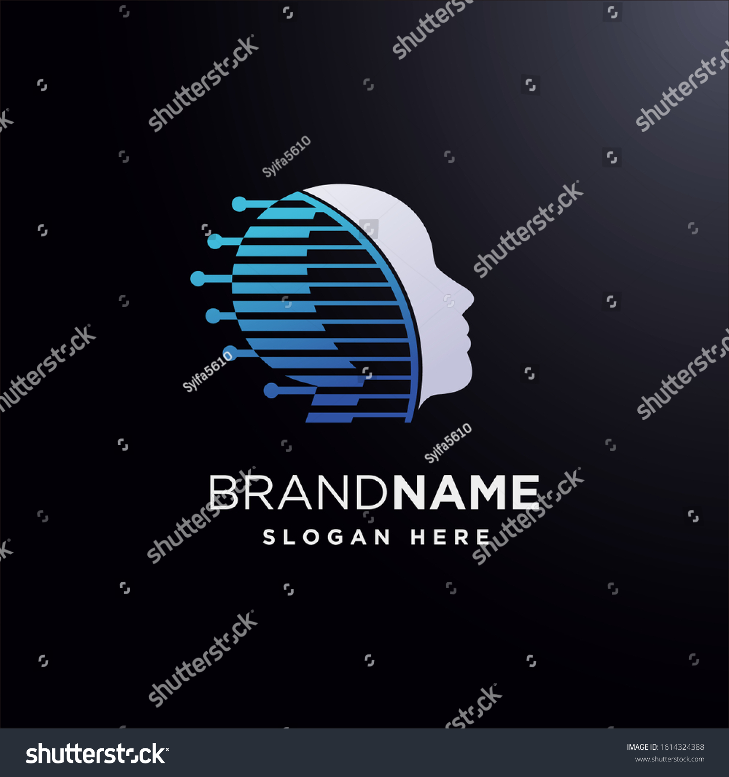 Head Human Smart Technology Logo Vector Stock Vector (Royalty Free ...