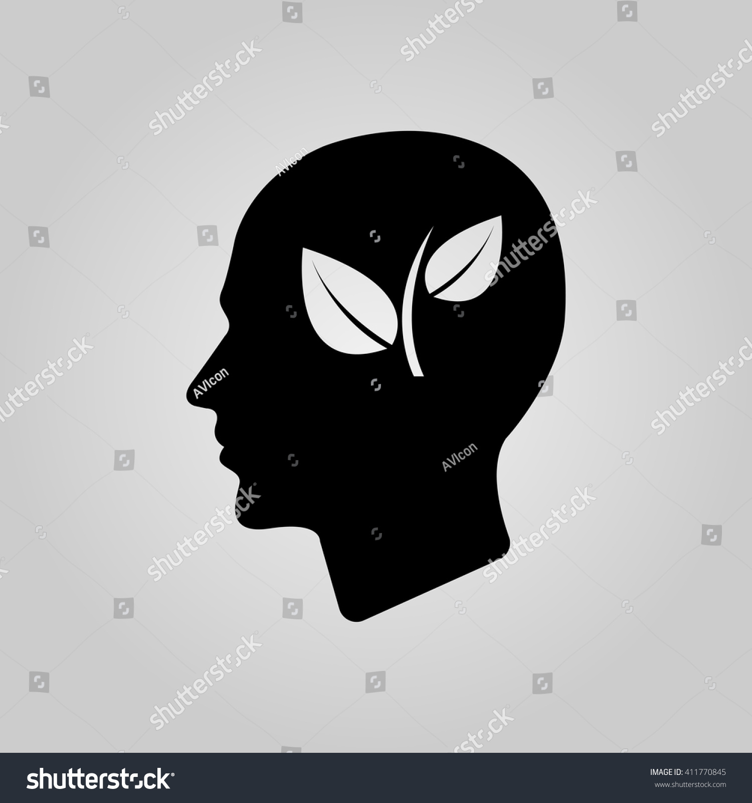 Head Icon Vector Solid Illustration Pictogram Stock Vector (Royalty ...