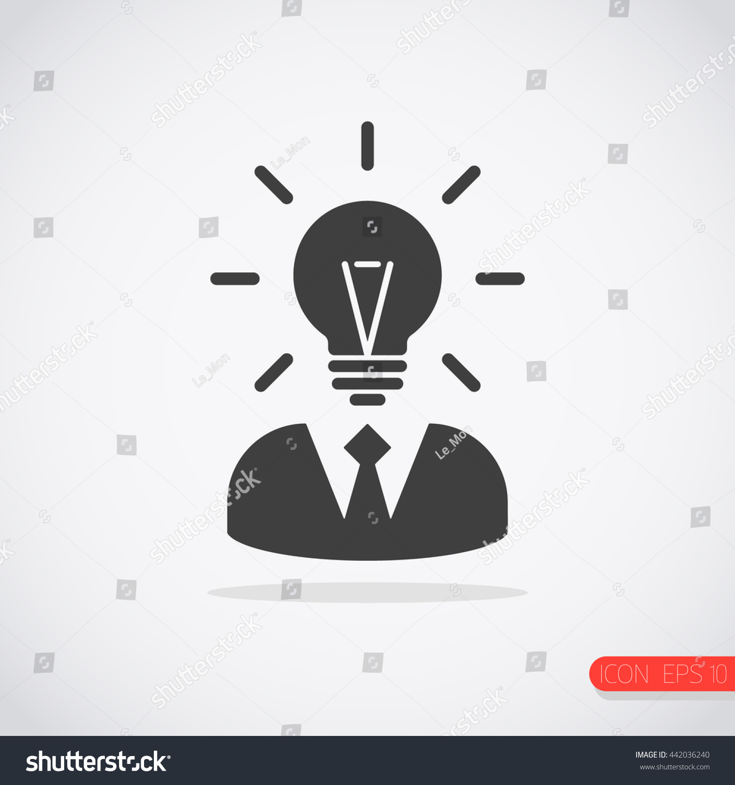 Head Light Bulb Icon Stock Vector (Royalty Free) 442036240 | Shutterstock